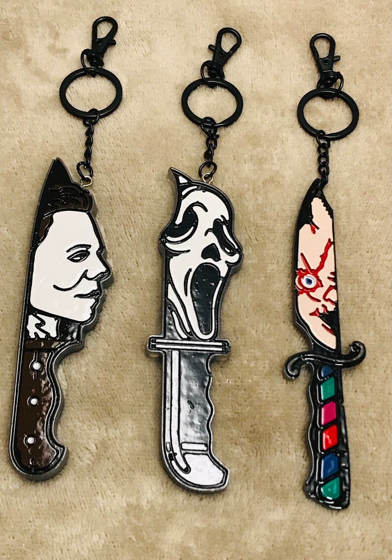 Horror Movie Icon Keychains Scream Ghostface Inspired, Michael Myers ...