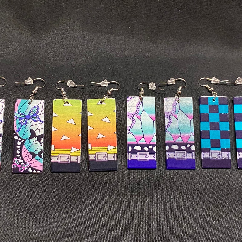 Demon Slayer Earrings - Etsy