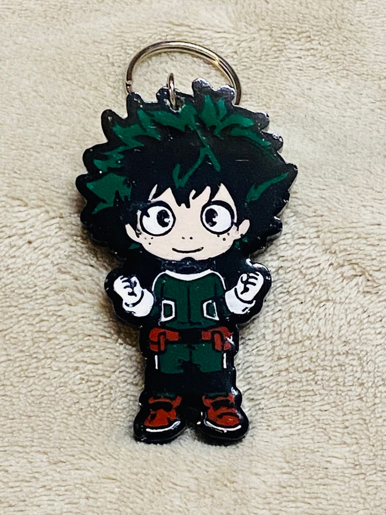 Anime My Hero Academia Deku Izuku Midoriya Inspired Hand Painted Resin ...