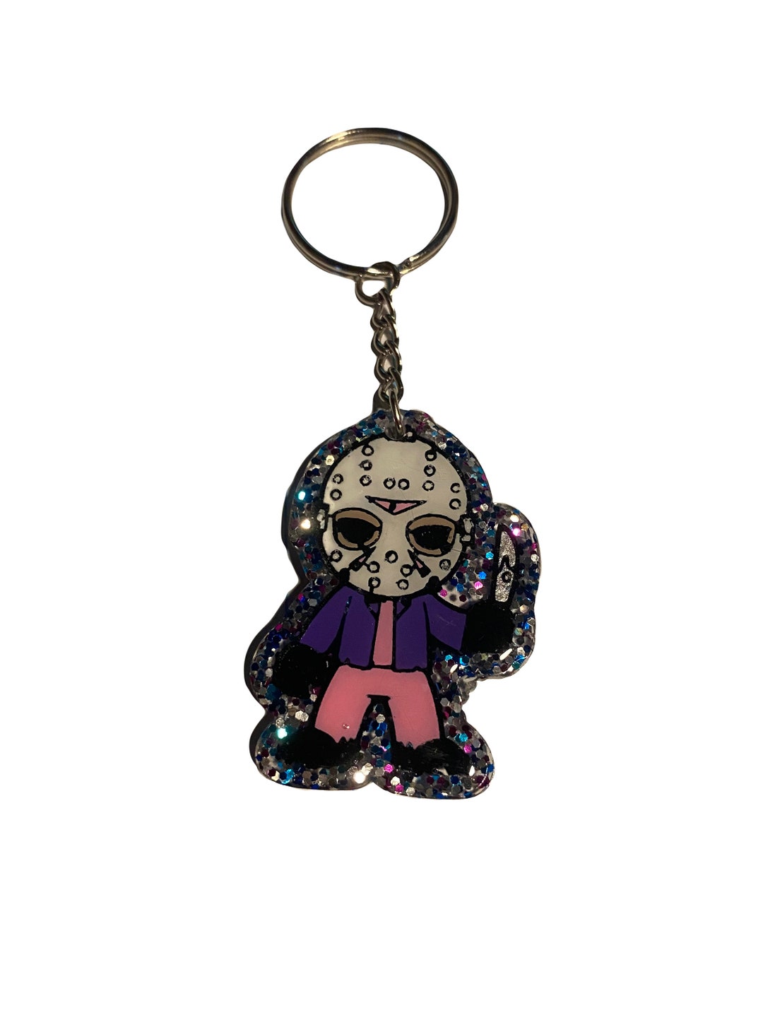 Friday the 13th Jason Voorhees Inspired Handmade Resin Keychain, Key ...