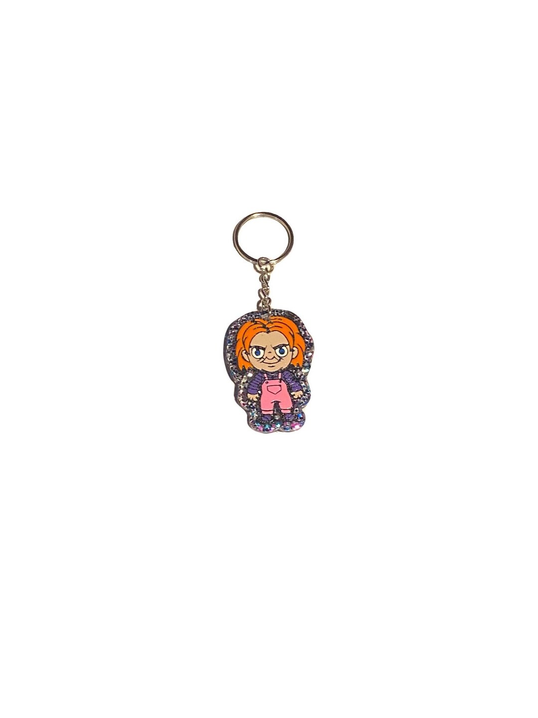Childs Play Chucky Inspired Handmade Resin Keychain, Key Ring, Scary ...