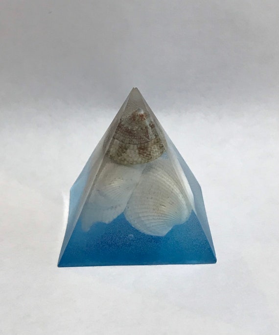 Ocean Seashell Pyramid Paperweight Home Decor Display Art - Etsy