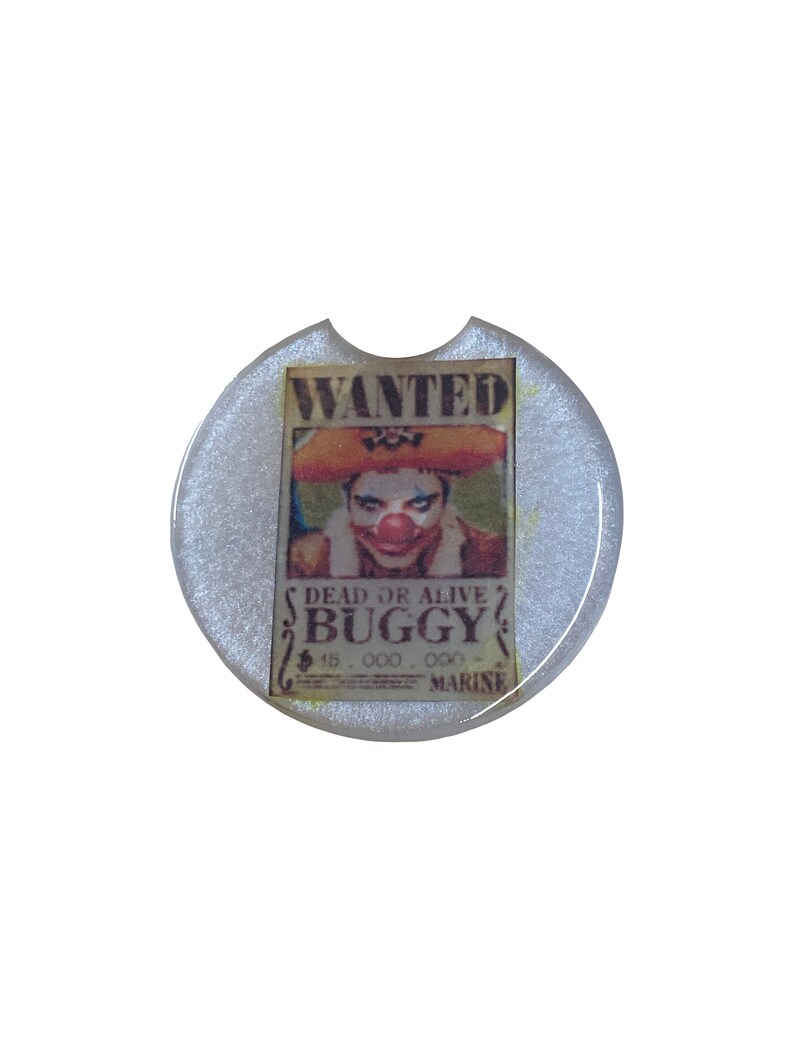 One Piece Live Action Buggy the Clown Inspired Car Coasters Set of 2 ...