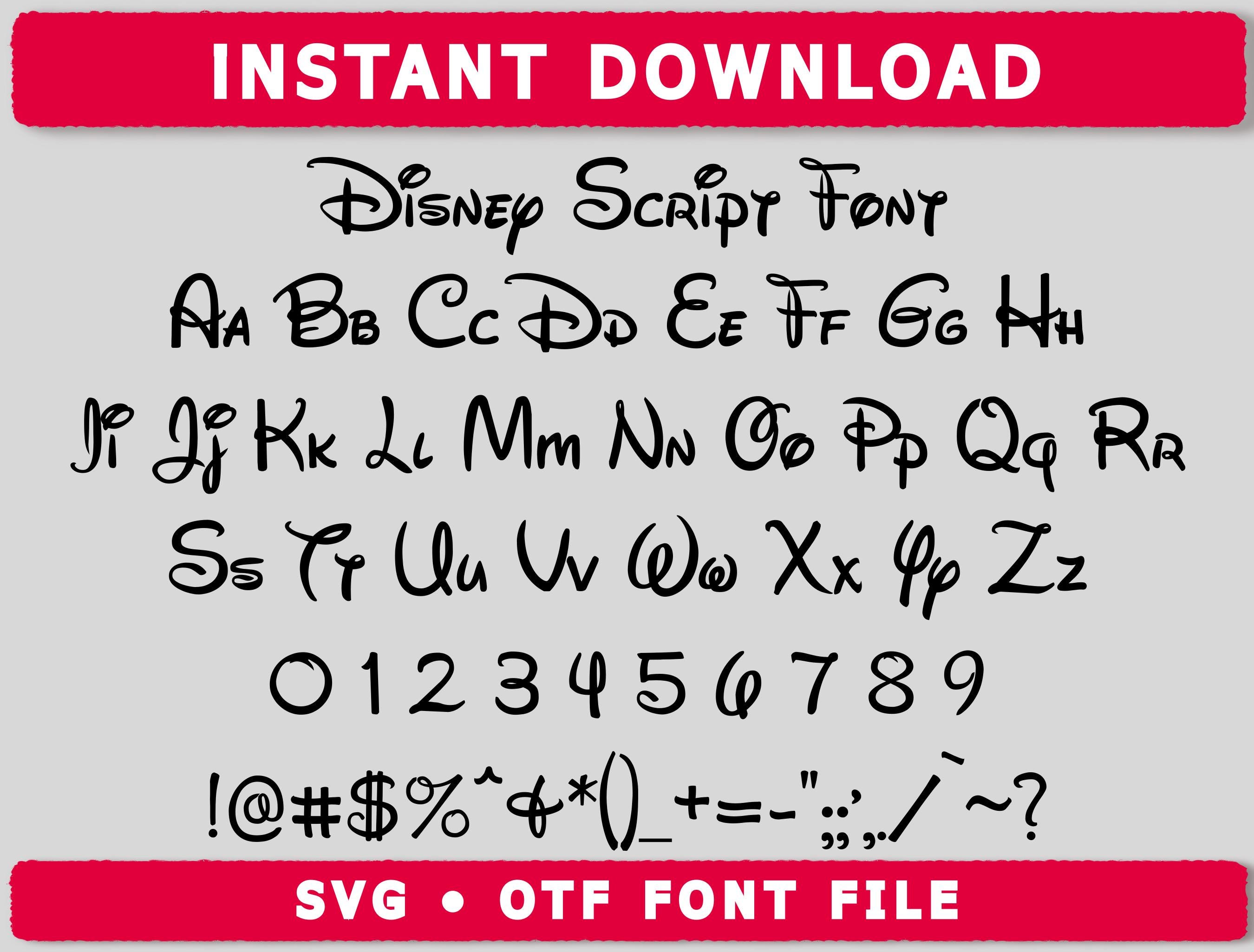 Disney Writing Font