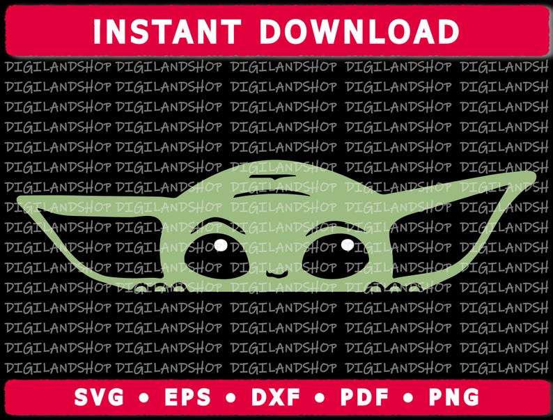 Baby Yoda Peeking Grogu SVG Outline Cricut Cut Files | Digital Vector ...