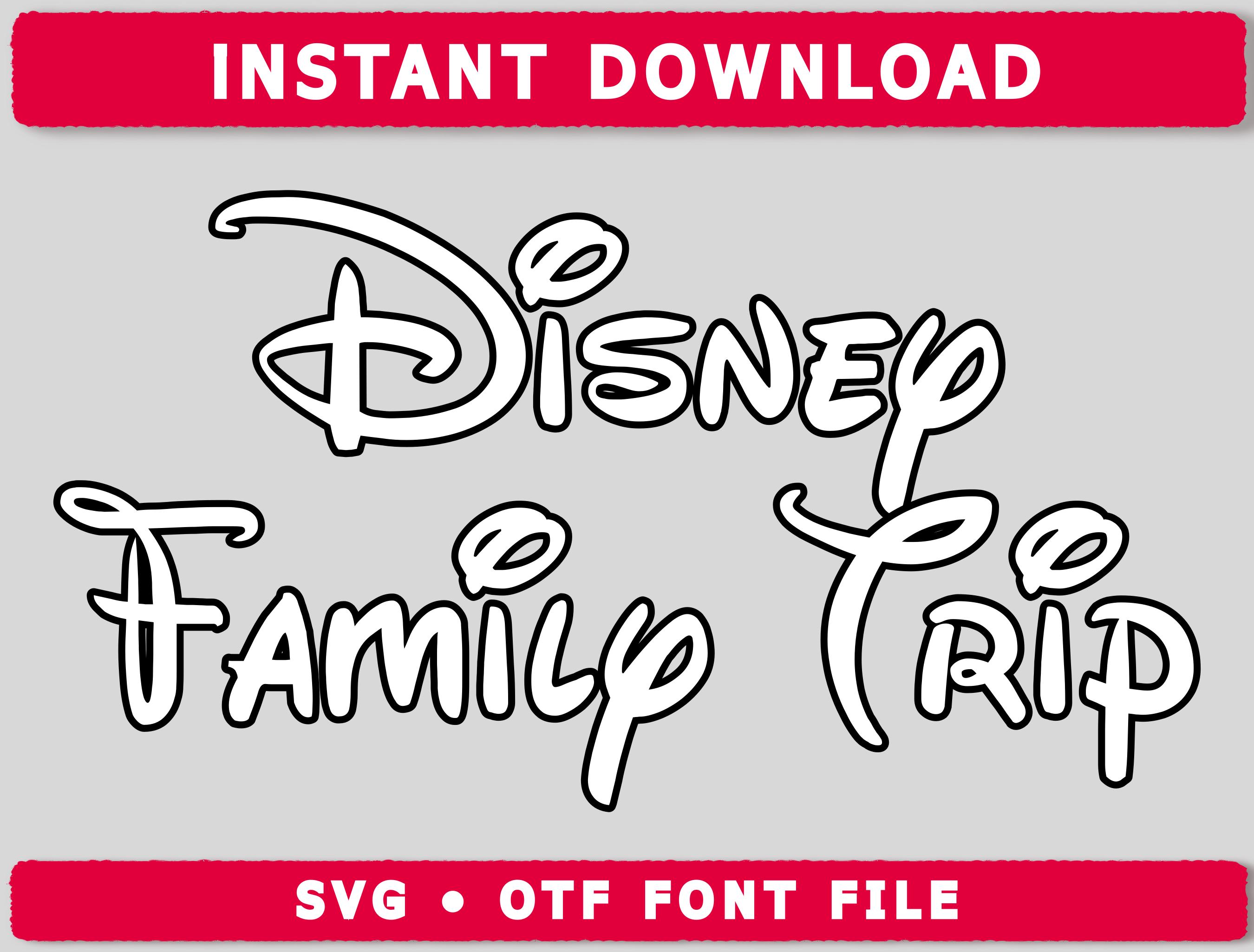 Disney Font Script OTF SVG Cricut Cut Files Canva | Disney Clipart ...