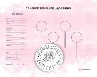 Cake Pop Order Form - Etsy