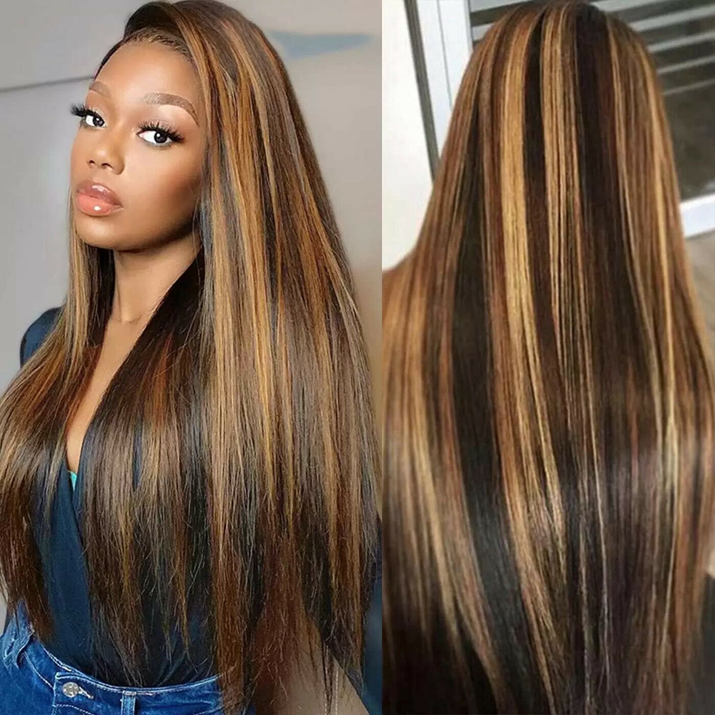 Caramel Ombre Straight Hair
