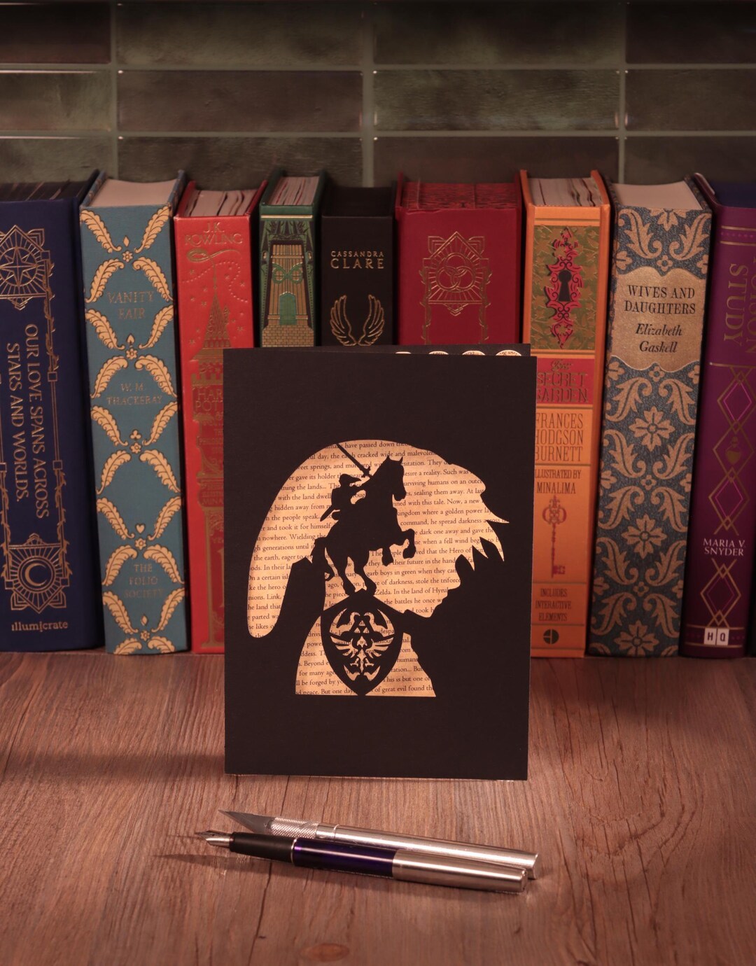 Zelda Papercut Card: Handmade Keepsake From Recycled Materials. Link ...