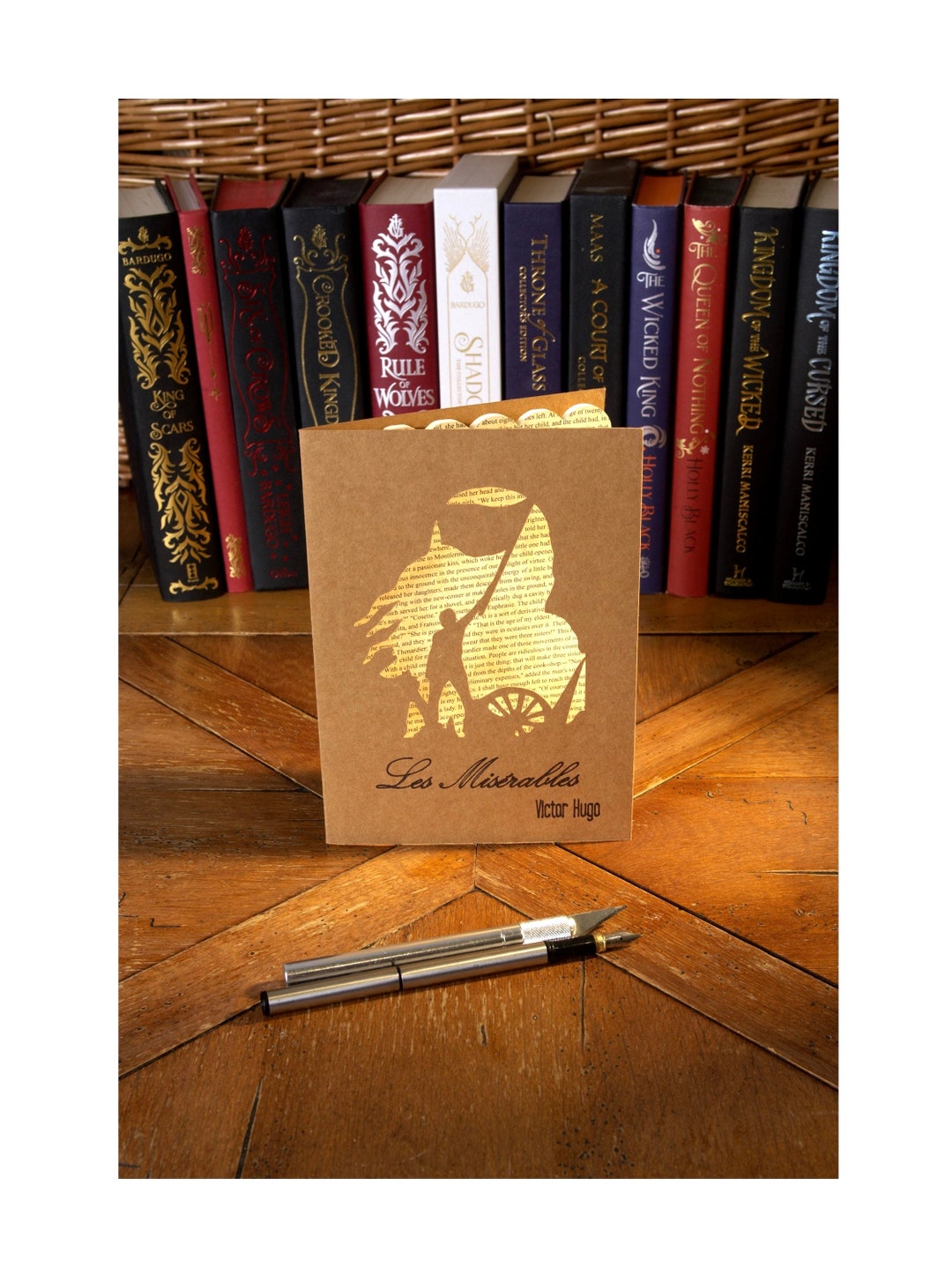 Les Miserables Papercut Card: Victor Hugo, Handmade Keepsake From ...
