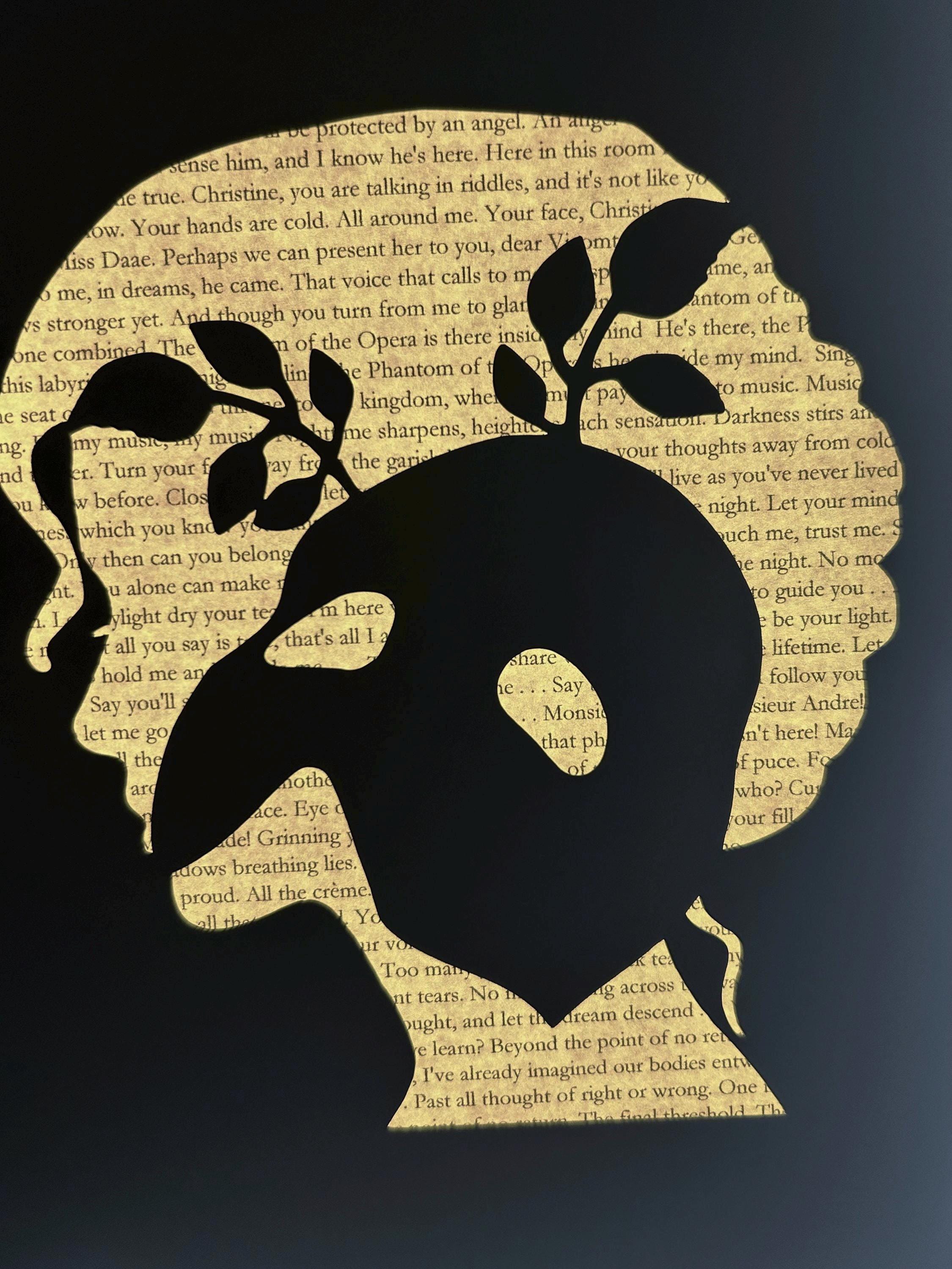 Phantom of the Opera Papercut Card: Gaston Leroux. Handmade Keepsake ...