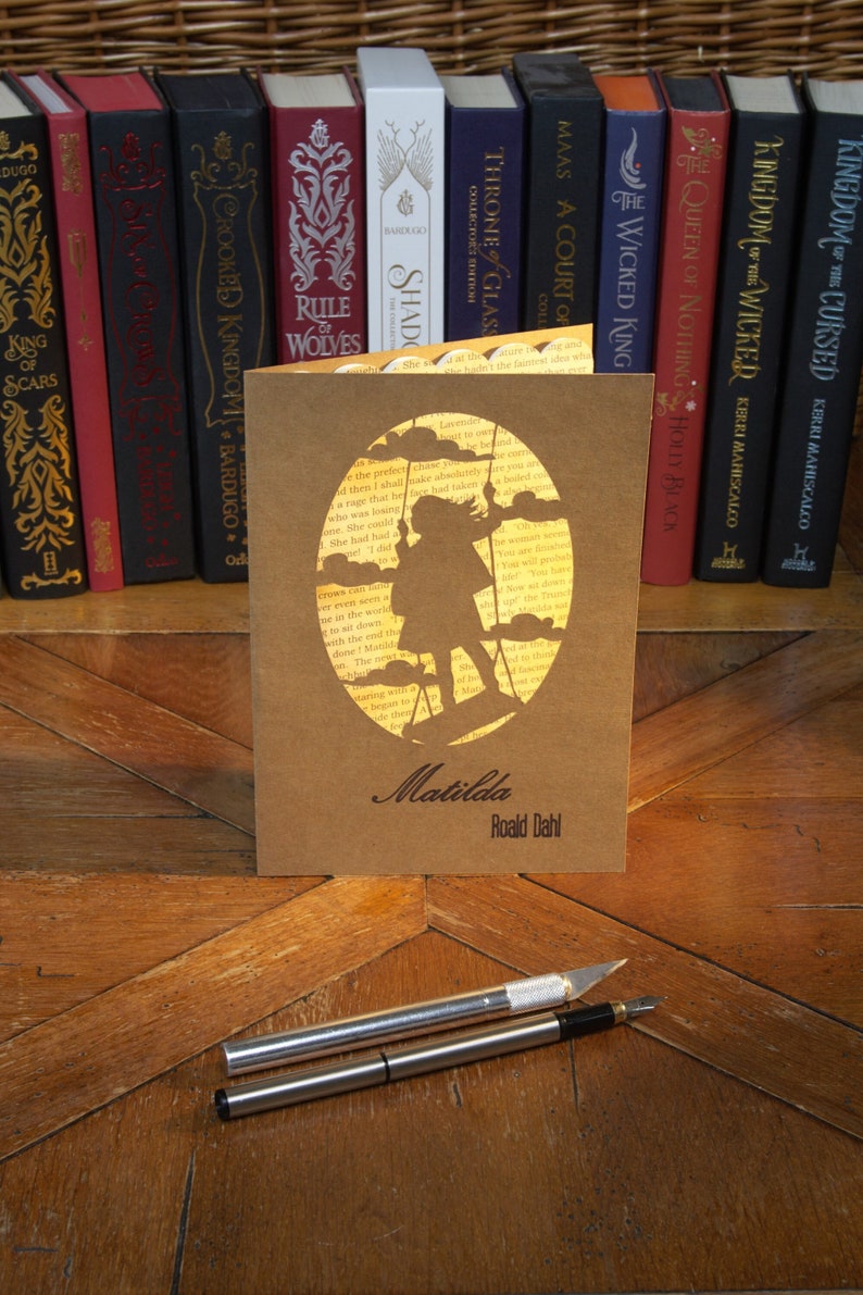 Matilda Papercut Card. Roald Dahl. From the Classic Book. Handmade From ...