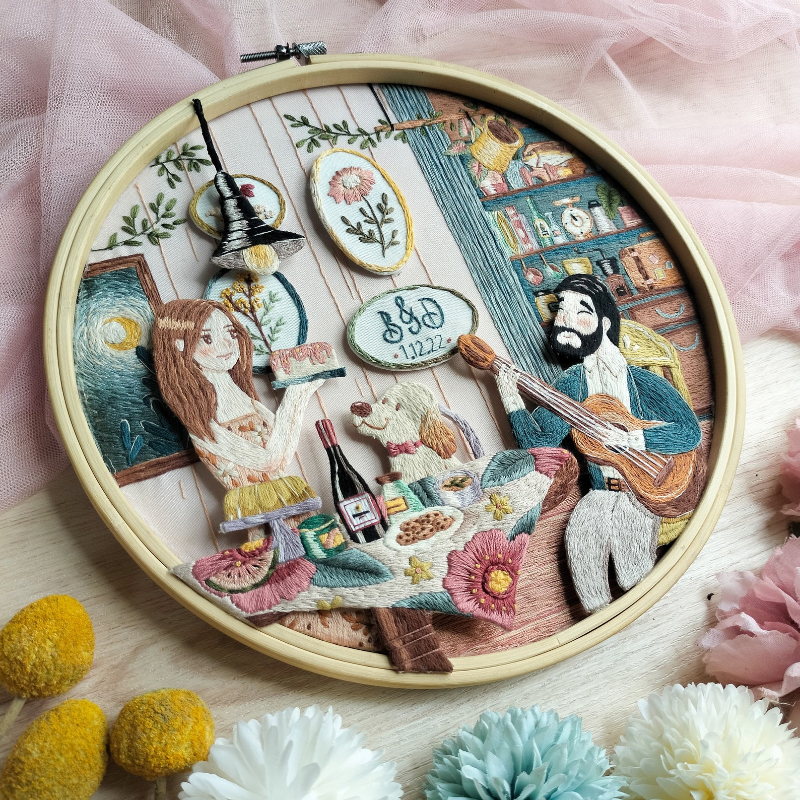 Custom Embroidery Portrait From Photo Personalized Gift for - Etsy