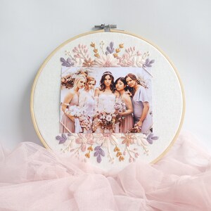 Custom Hand Embroidery Photo Frame - Etsy
