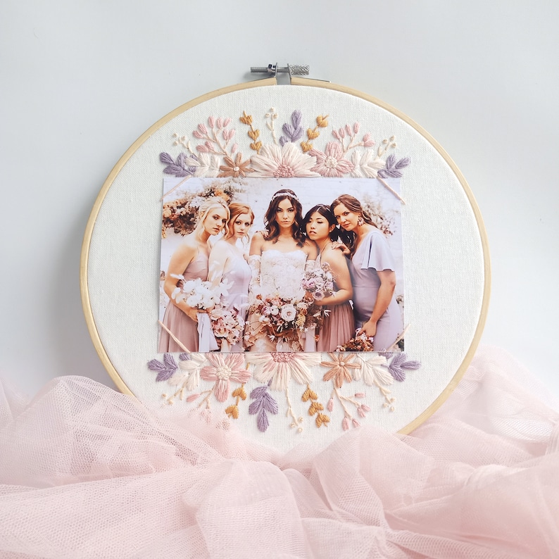 Custom Hand Embroidery Photo Frame - Etsy