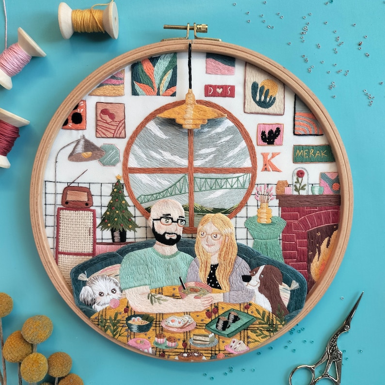 Custom Embroidery Portrait From Photo Personalized Gift for - Etsy