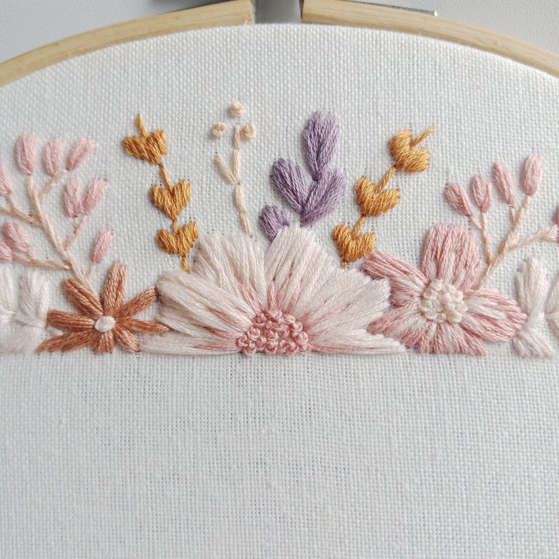 Embroidery KIT Flower Frame for Beginner Modern Funny - Etsy