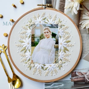 Embroidery KIT Romantic Flower Frame for Beginner, Modern + Video ...