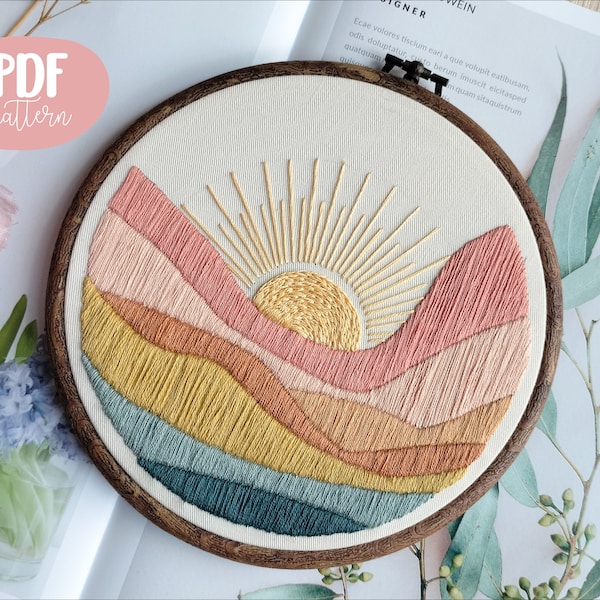 Mountain Embroidery - Etsy