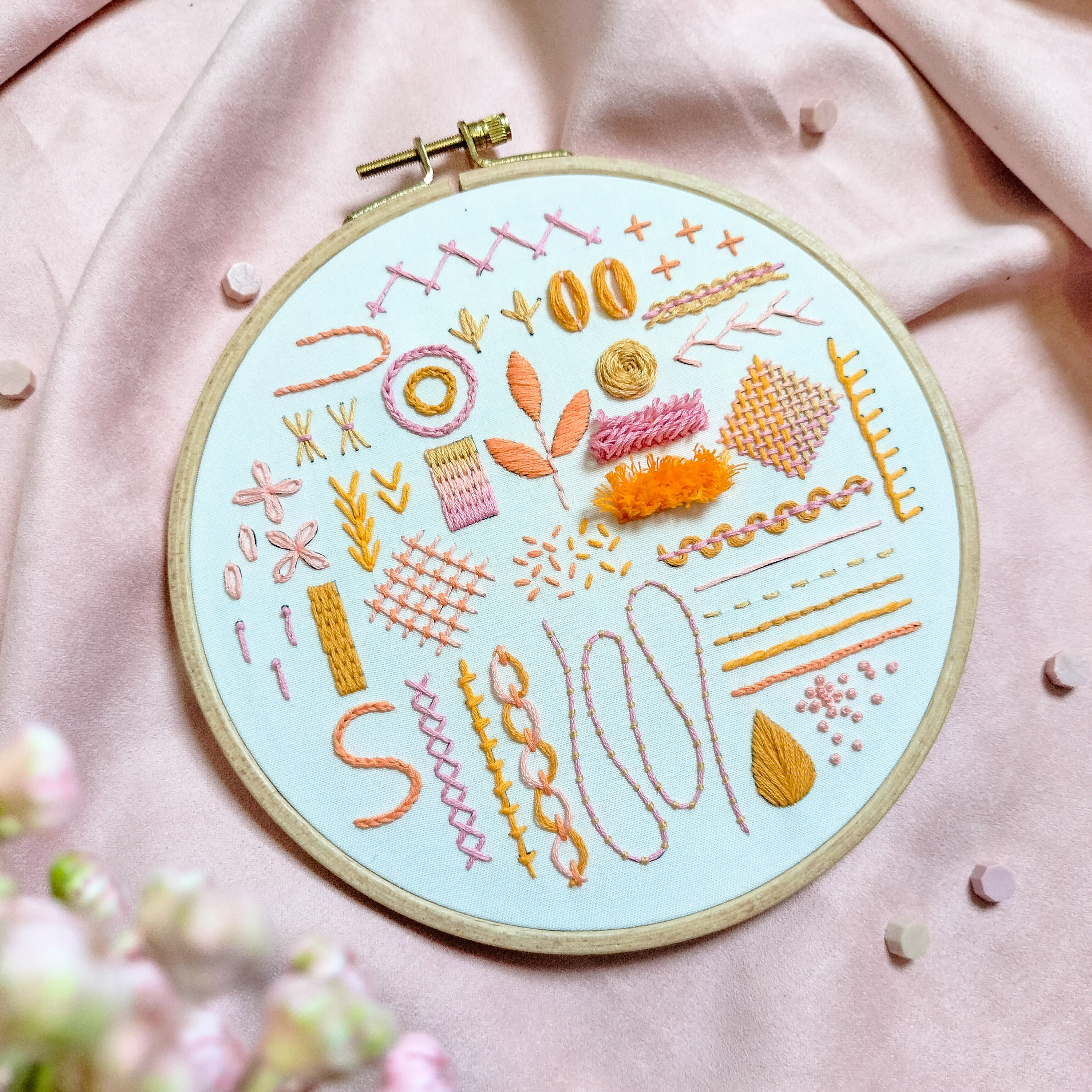 Beginner Embroidery PDF Pattern, Basic Stitches Tutorial, 35 ...