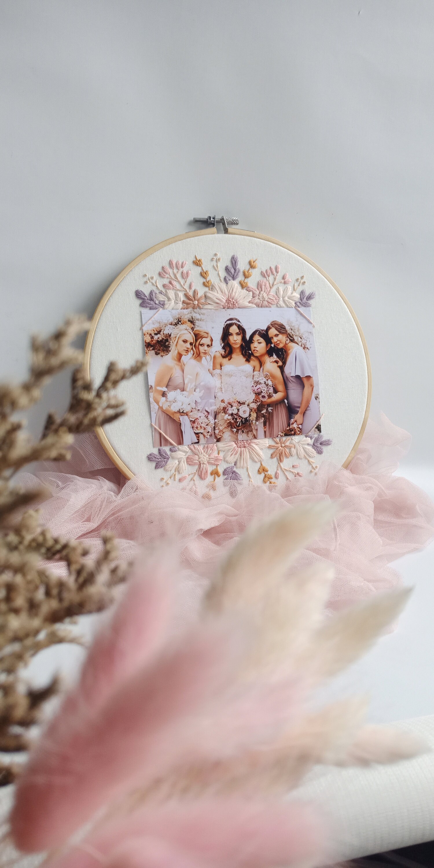 Custom Hand Embroidery Photo Frame - Etsy