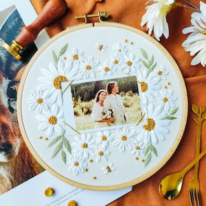 PDF Pattern Frame Romantic Daisy Flower With Video Tutorials for ...
