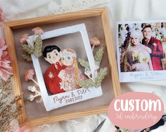 Custom Hand Embroidery Portrait Personalized Gift for Her | Etsy