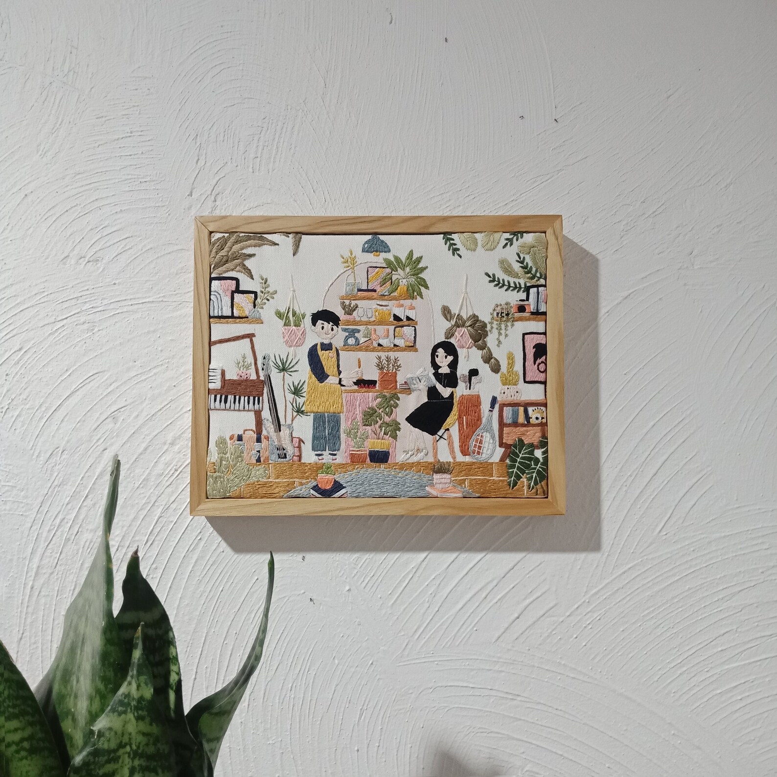 Custom Hand Embroidery Portrait, Personalized Gift for Her, Couple Gift ...