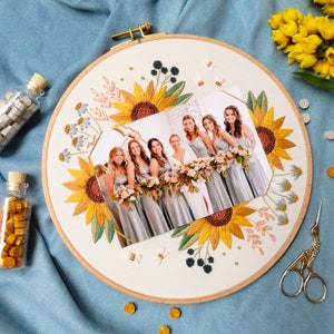 Custom Hand Embroidery Photo Frame - Etsy