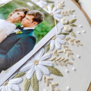 Embroidery KIT Romantic Flower Frame for Beginner, Modern + Video ...