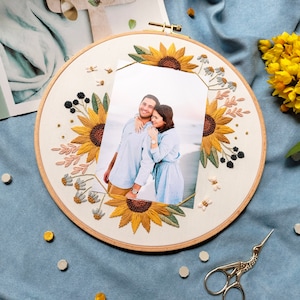 Custom Hand Embroidery Photo Frame - Etsy