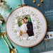 Embroidery KIT Romantic Flower Frame for Beginner, Modern + Video ...