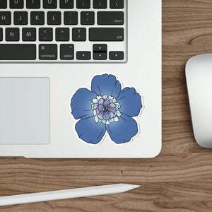 Flower Sticker Blue - Etsy
