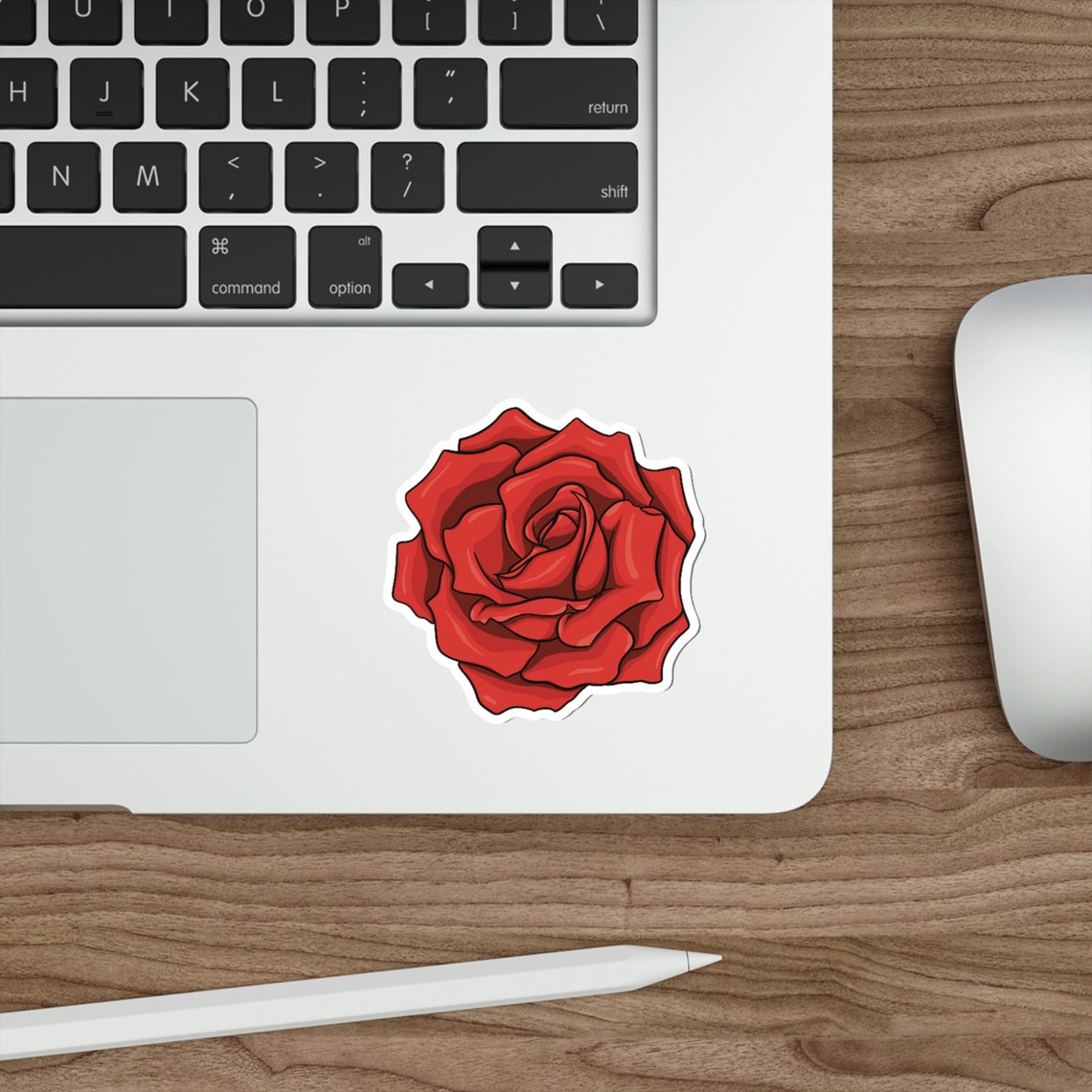 Rose Sticker Red - Etsy