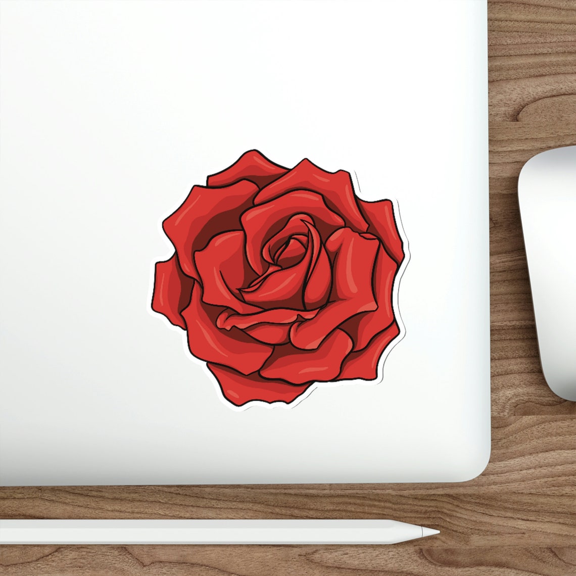 Rose Sticker Red - Etsy