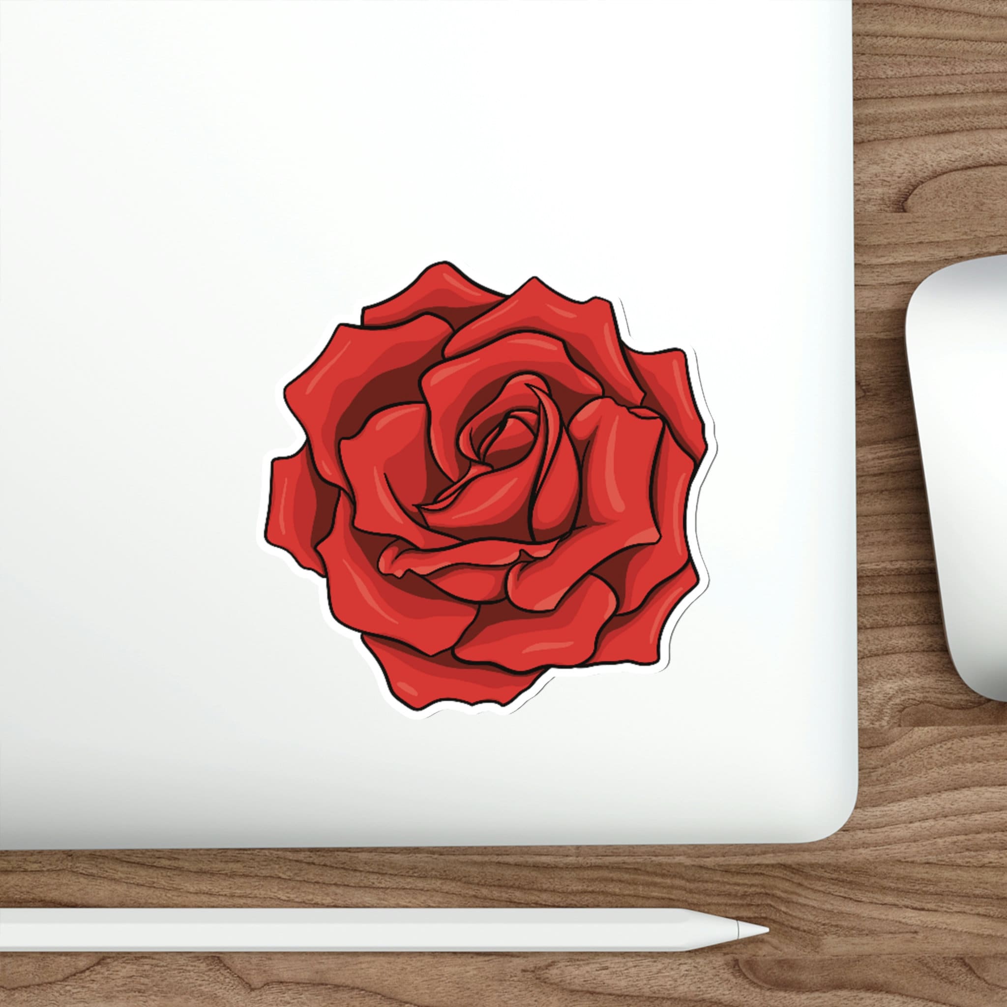 Rose Sticker Red - Etsy