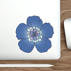 Flower Sticker Blue - Etsy