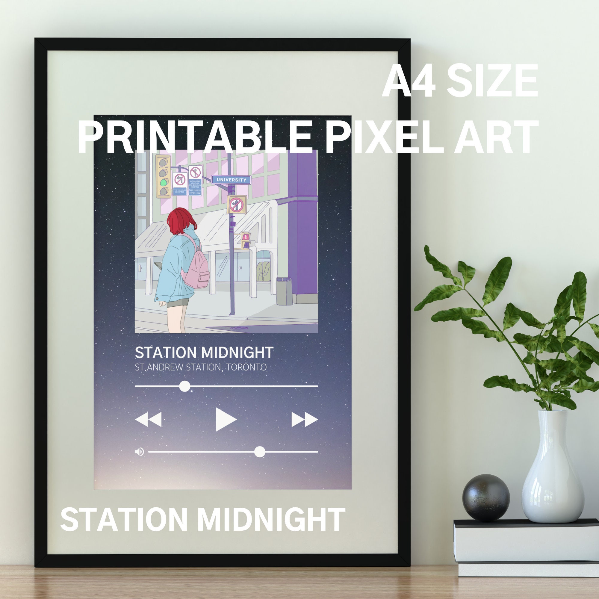 A4 size printable frame drawing art Pixel art bundle Printable frame ...