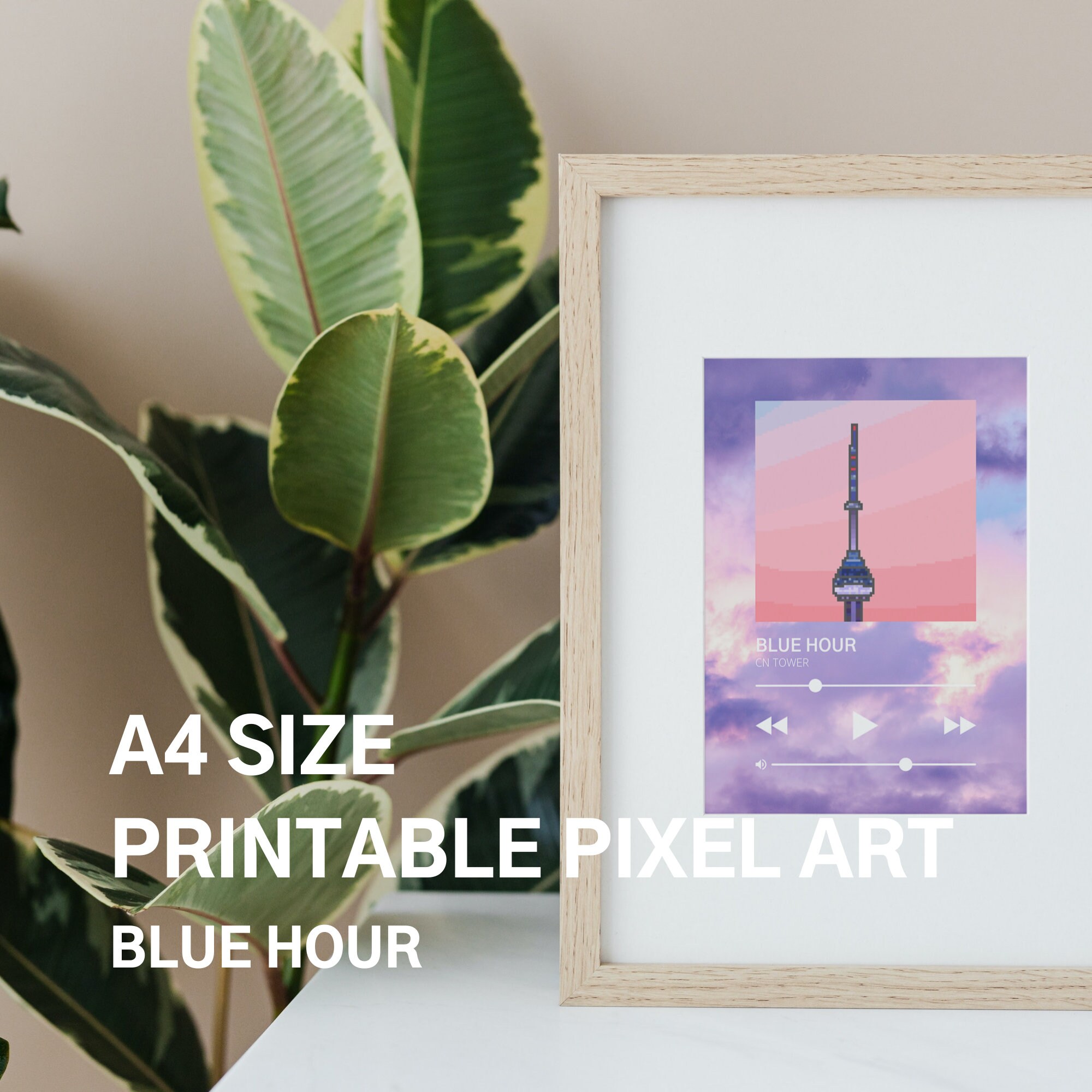 A4 size printable frame drawing art Pixel art bundle Printable frame ...