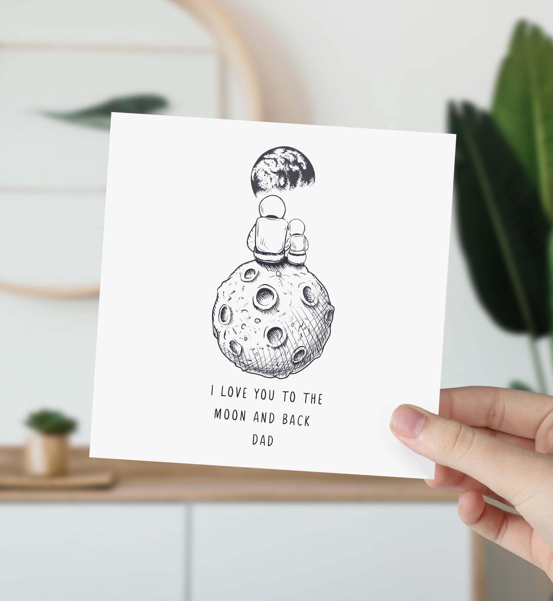 I Love You to the Moon and Back Dad Card, Father's Day Gift - Etsy