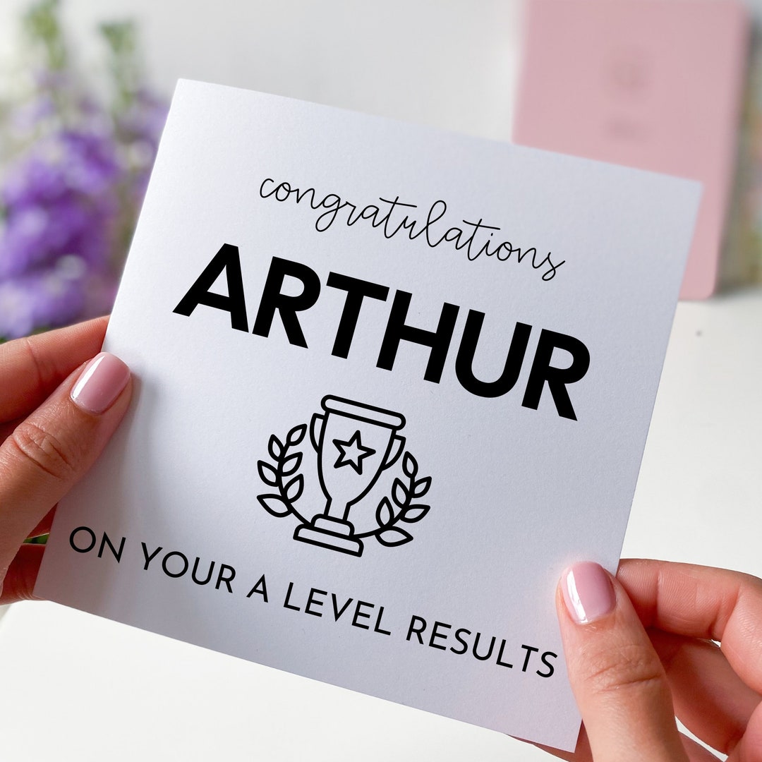 A Level Result Congratulations Card With Name Well Done Gift Card for ...