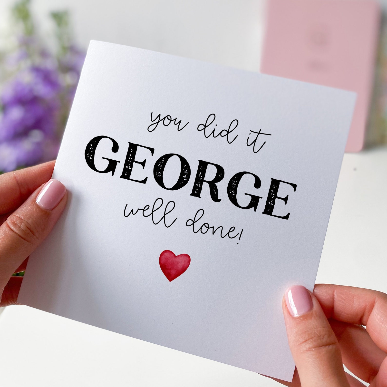 You Did It Well Done Card With Name Exam Result Day A Level GCSE Result ...