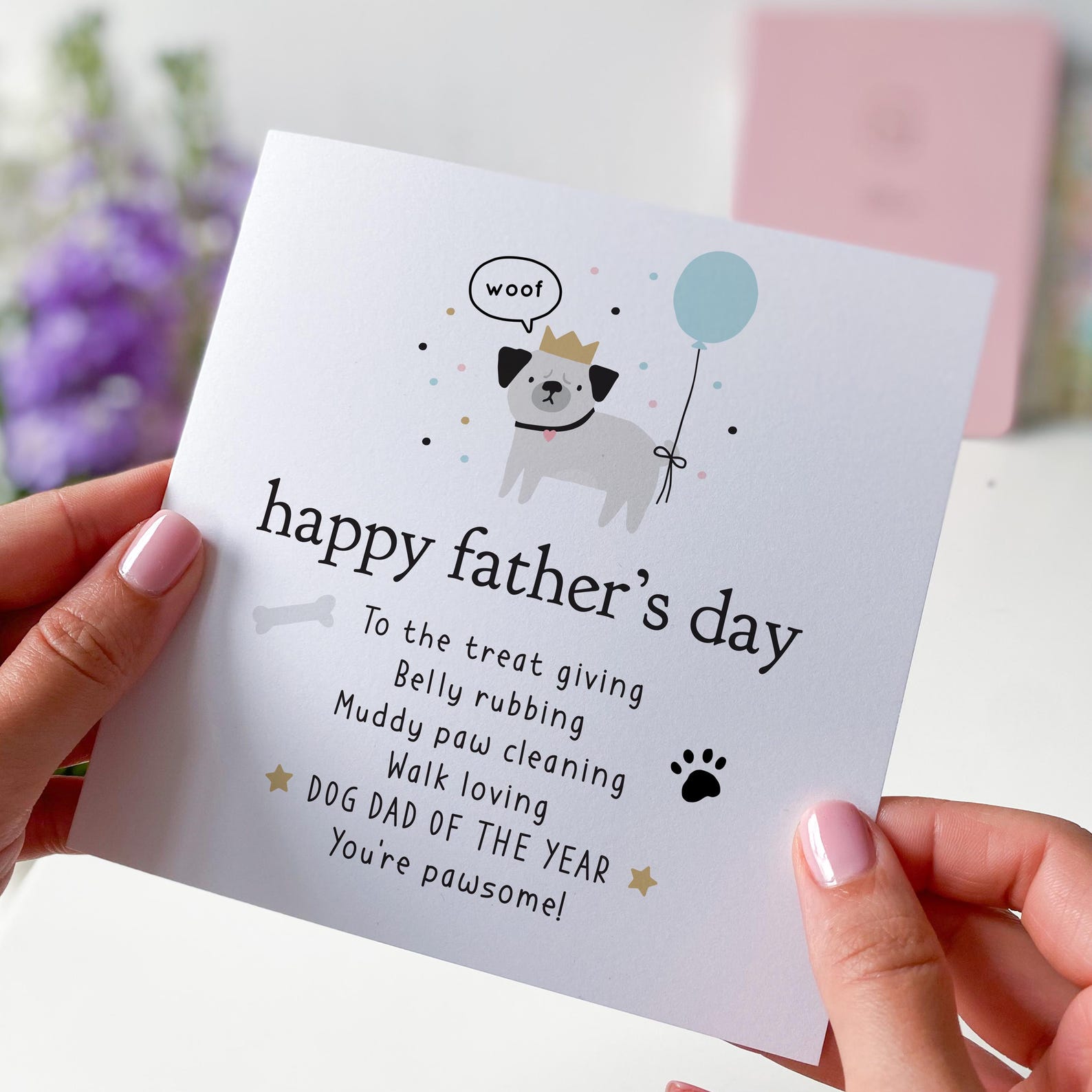 Cute Dog Dad Father's Day Card From the Dog Card for Pet Lover Fun ...