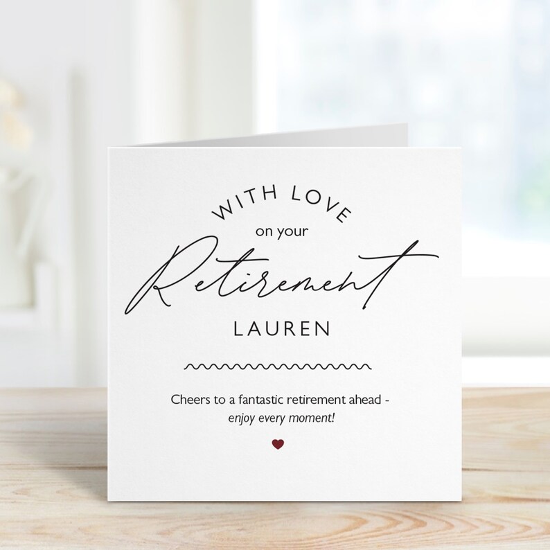 Personalized Retirement Card, Custom Text, Happy Retirement Gift - Etsy