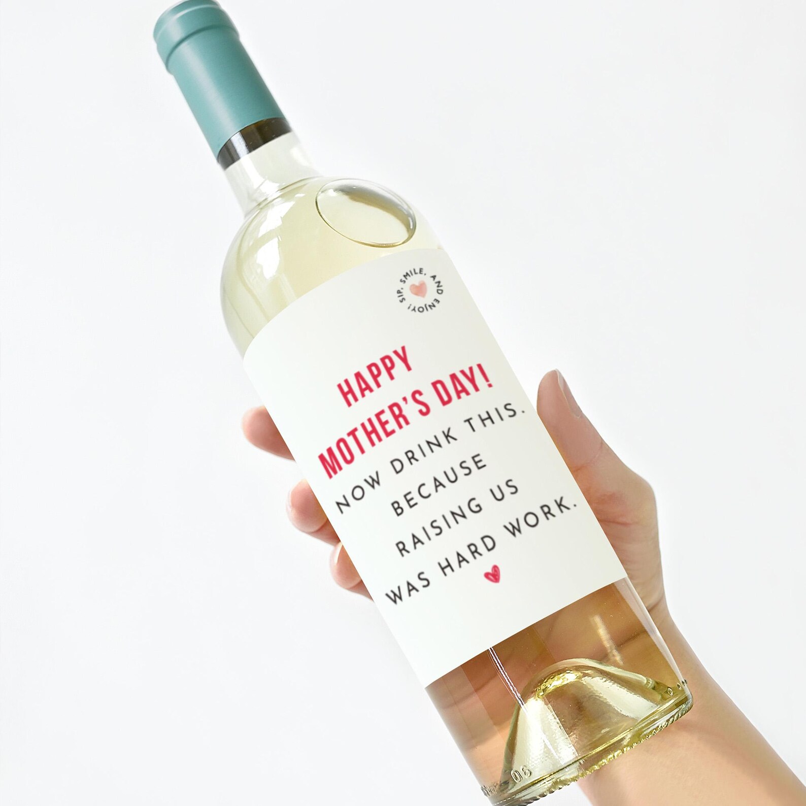 Funny Mother’s Day Wine Label - “now Drink This” Gift for Mum Wine ...