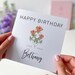 June Birthday Card Rose Birth Flower Card for Born in June Personalised ...