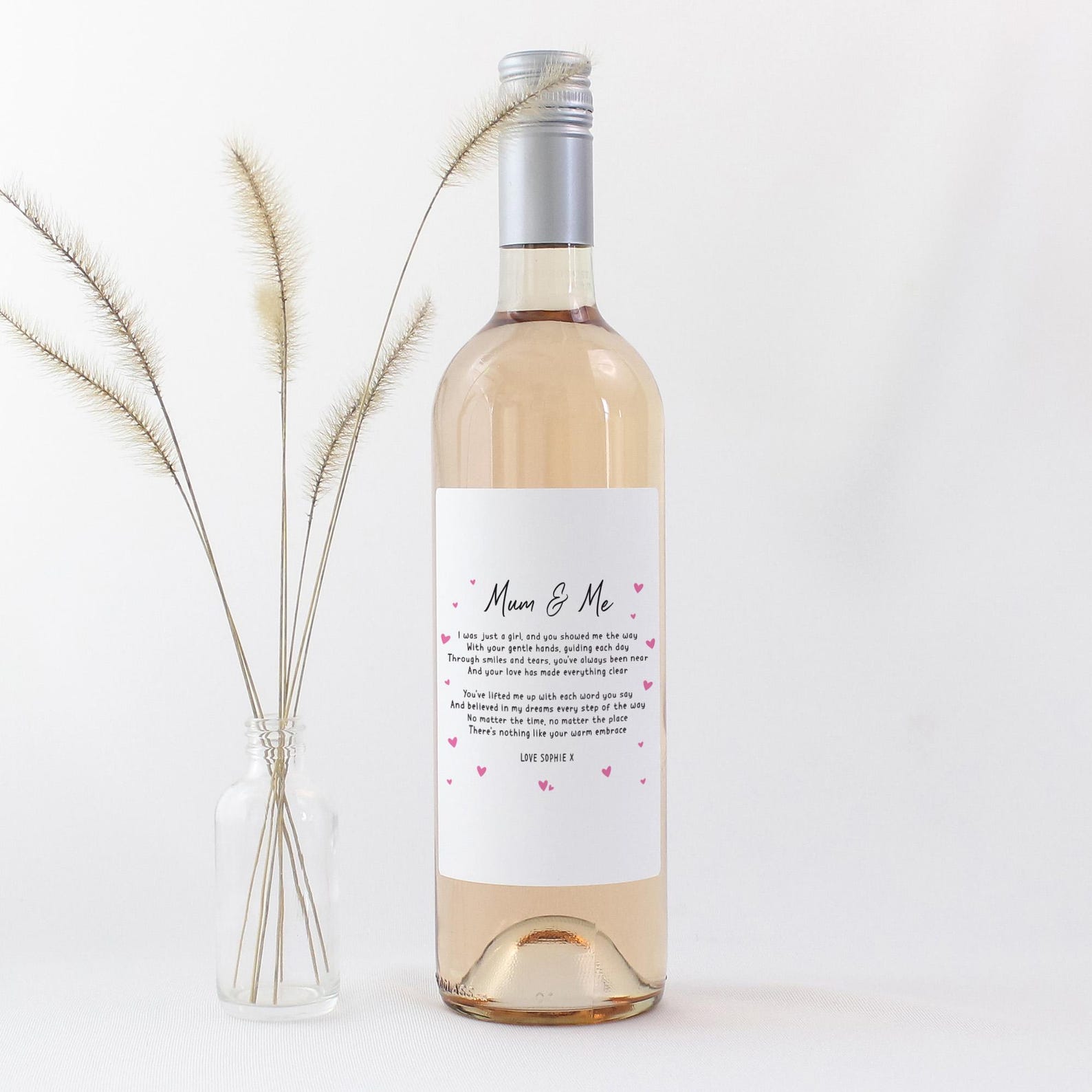 Personalised Mum & Me Wine Label – Sentimental Birthday Gift for Mum ...
