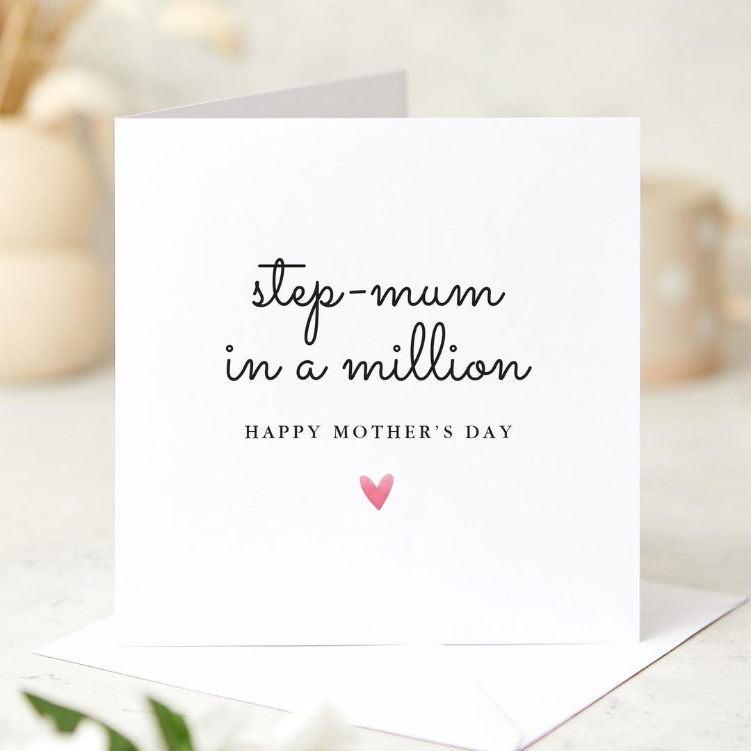 Mother's Day Card for Step-mum Thoughtful Gift for Stepmother Heartfelt ...