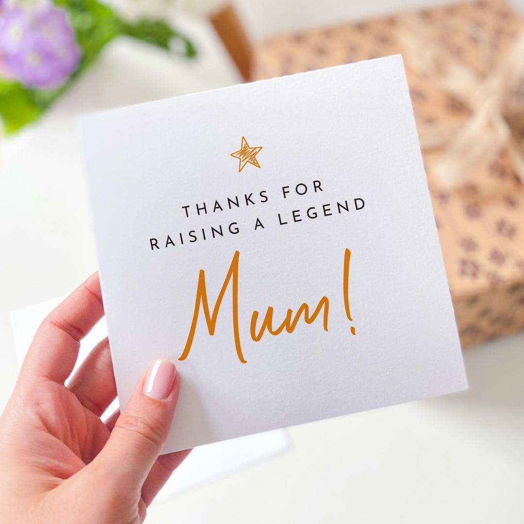 Funny Mother's Day Card for Mum Thank You for Raising a Legend ...