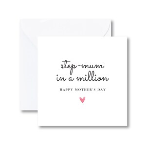 Mother's Day Card for Step-mum Thoughtful Gift for Stepmother Heartfelt ...